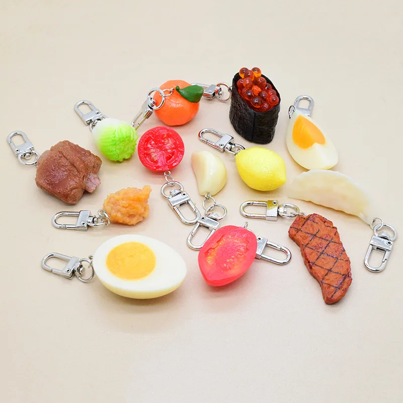 Imitation-Food-Fruit-Spare-Ribs-Egg-chilli-Sushi-Rotationable-Clasp ...