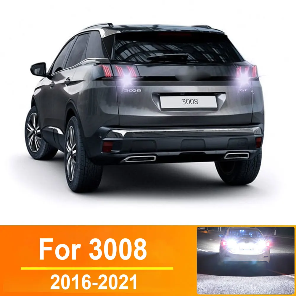 Car LED Reverse Light For Peugeot 3008 SUV Accessories 2016 2017 2018 ...
