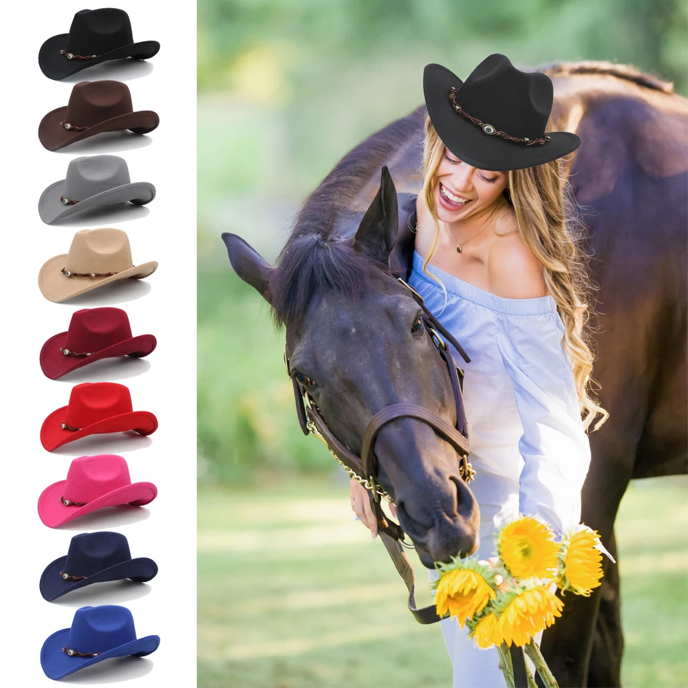 3-Sizes-Parent-child-Men-Women-Kids-Western-Cowboy-Hats-Wide-Brim ...