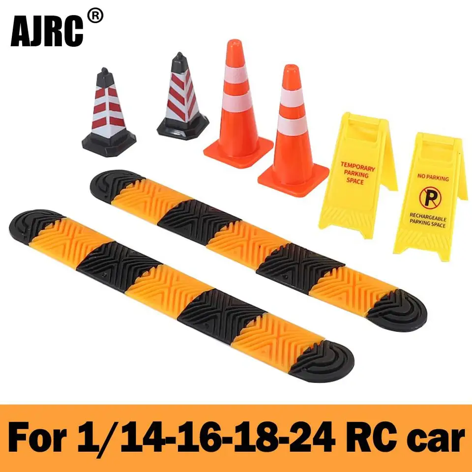 RC Crawler Obstacle Course RC Car Speed Bumps Ice Cream Cones Warning ...