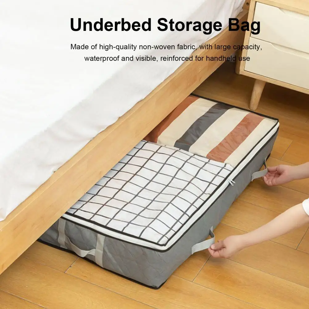 Underbed Storage Bag Four Portable Foldable Quilt Bag Wardrobe Clothes ...