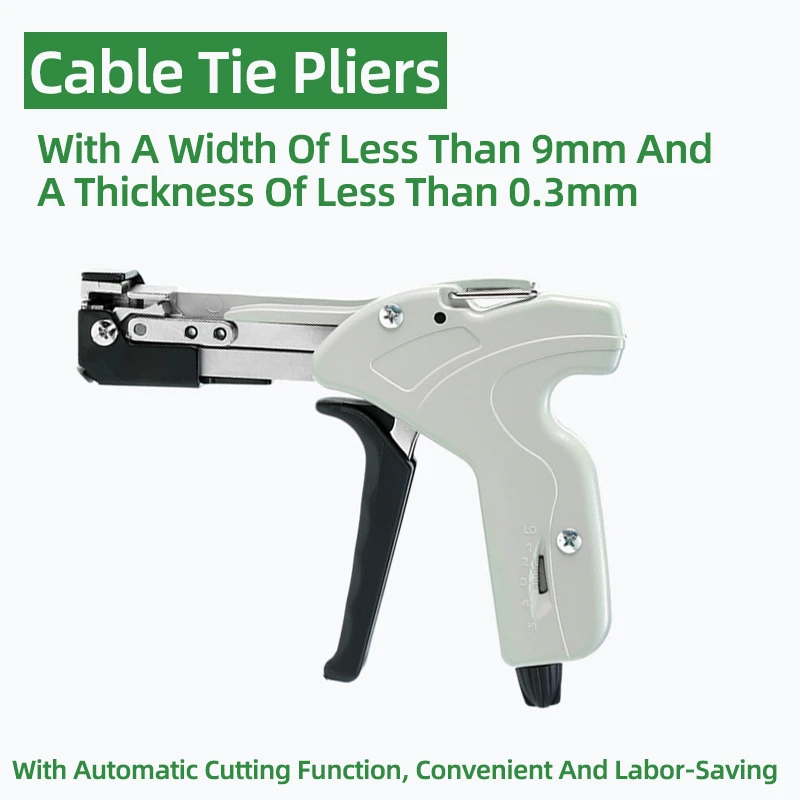 Stainless Steel Cable Tie Gun 0.3-7.9mm Self-Locking Zip Tension ...