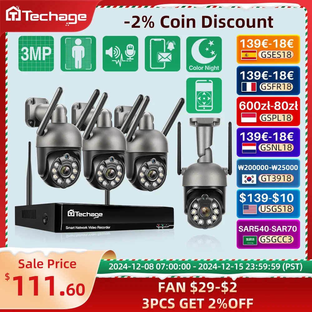 Techage-3MP-PTZ-Wireless-CCTV-System-Two-Way-Audio-WIFI-IP-Security ...