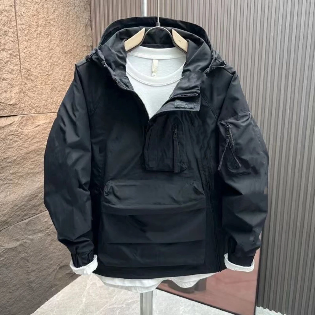 Fashion-Brand-Cargo-Spring-and-Autumn-Multi-pockets-Hood-Casual-Jacket ...