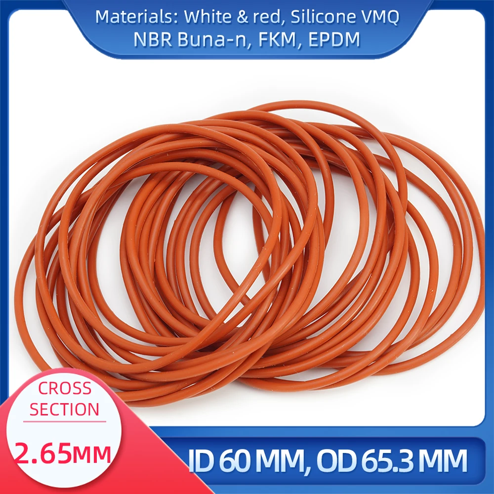 o Draht Dia = 3.5mm O-Ring weiß Food Grade Silikon Abdichtung Dichtung ...