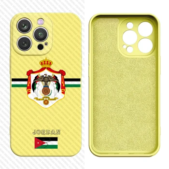 Jordan Coat of Arms Liquid Silicon Cover Case for iPhone 15 14 13 12 11 ...