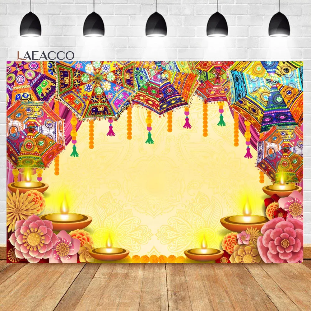 Laeacco-Happy-Diwali-Backdrop-Burning-Light-Deepavali-Indian-Tradition ...