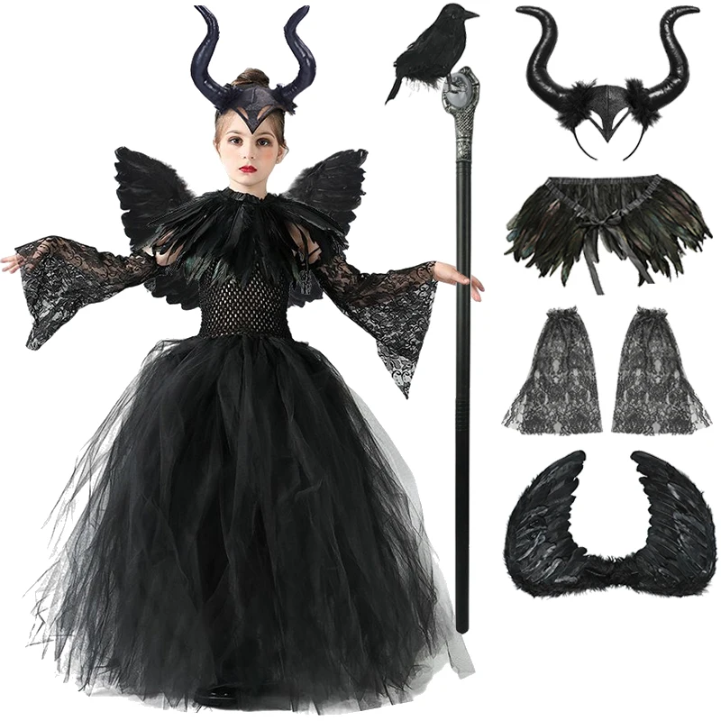 Maleficent-Cosplay-Dress-Halloween-Costume-Maleficent-Tulle-Dresses ...