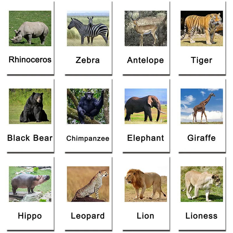 1.1 Montessori Montessori fabric farm animal matching cards matching ...