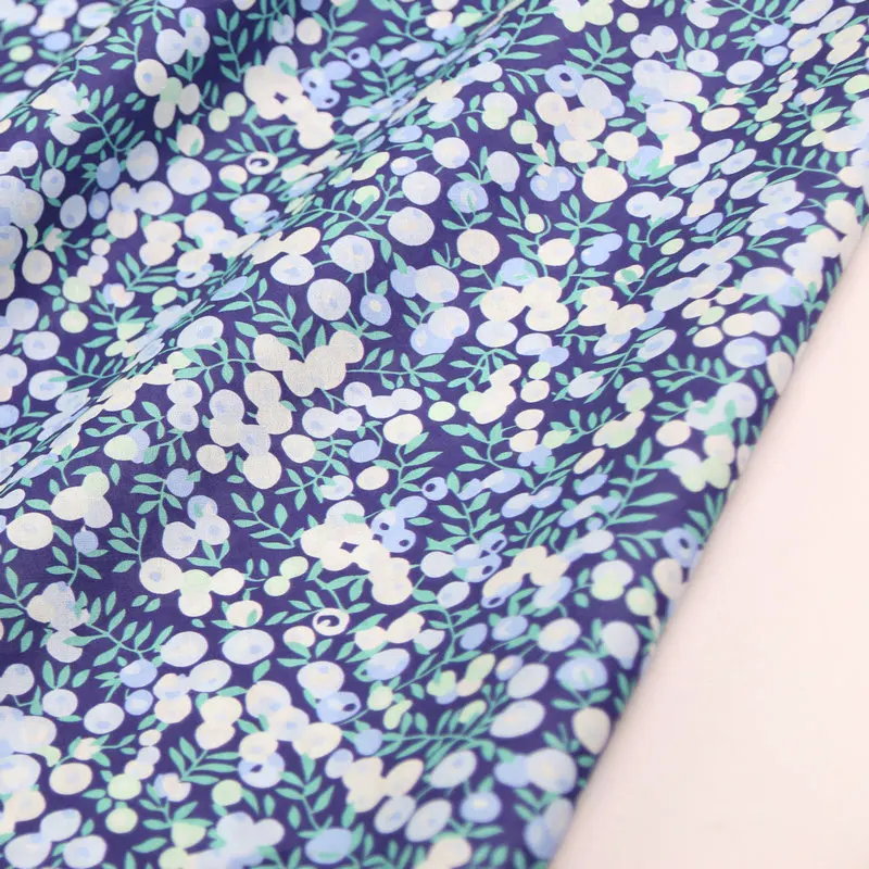 Wiltshire berry tana liberty London fabric tana lawn navy berry digital ...