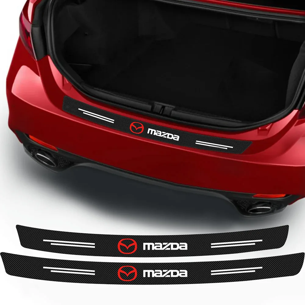 Carbon-Fiber-Car-Rear-Bumper-Trunk-Guard-Protected-Stickers-For-Mazda-2 ...