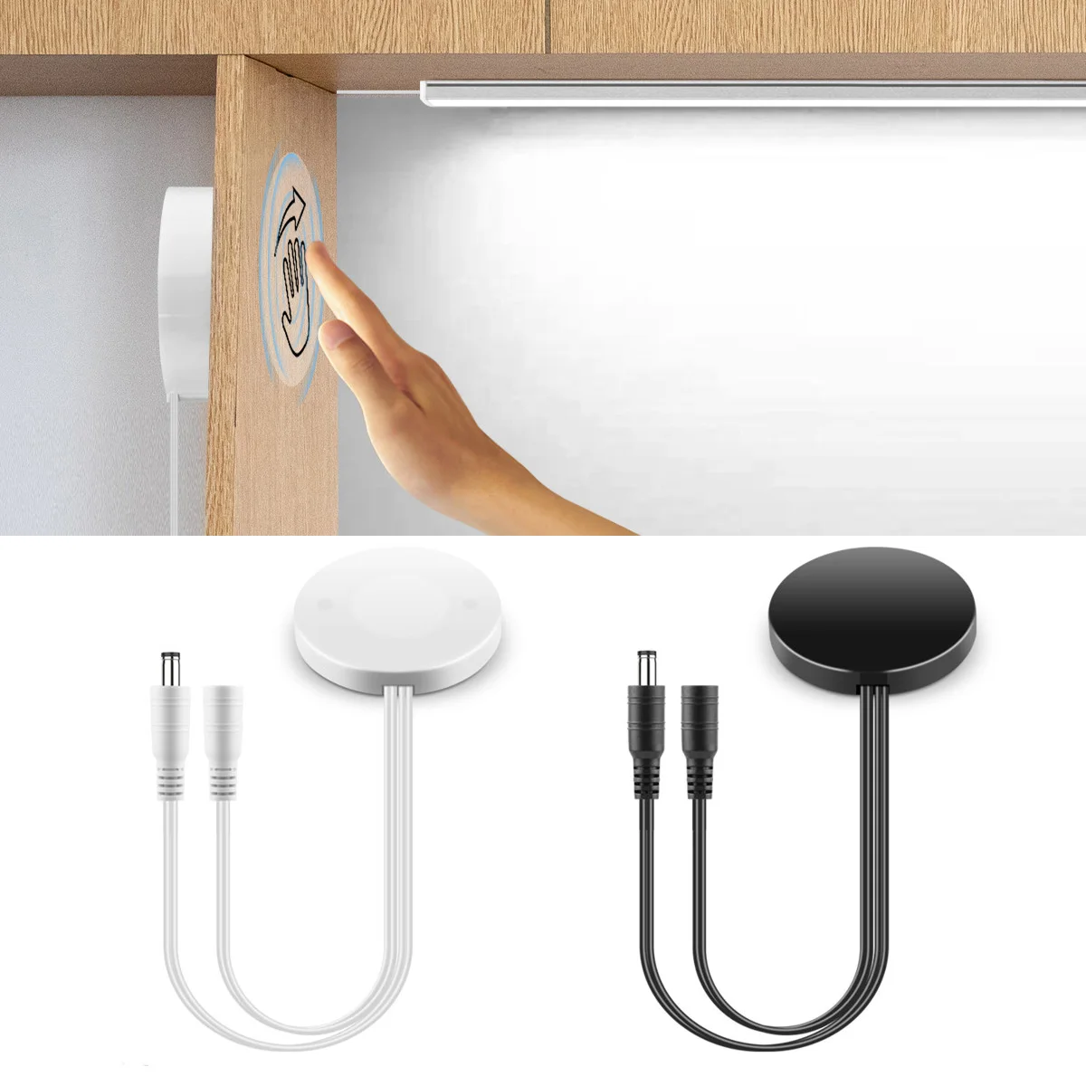 Hand-Sweep-Sensor-Dimmable-Light-Switch-Penetrable-25mm-Wood-Panel ...