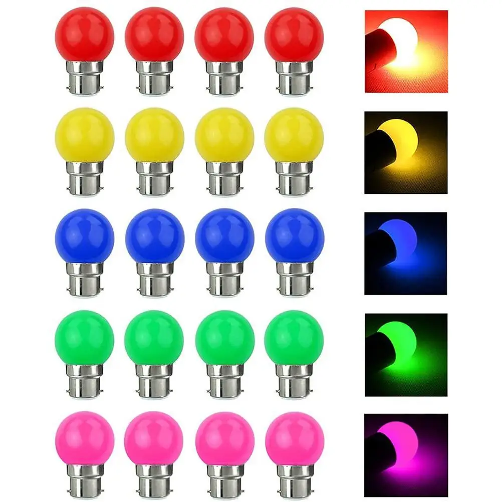 F5 20 Pcs Led Bulb Color B22 3w Equivalent 30w 240lm B22 Bulbs Garland ...