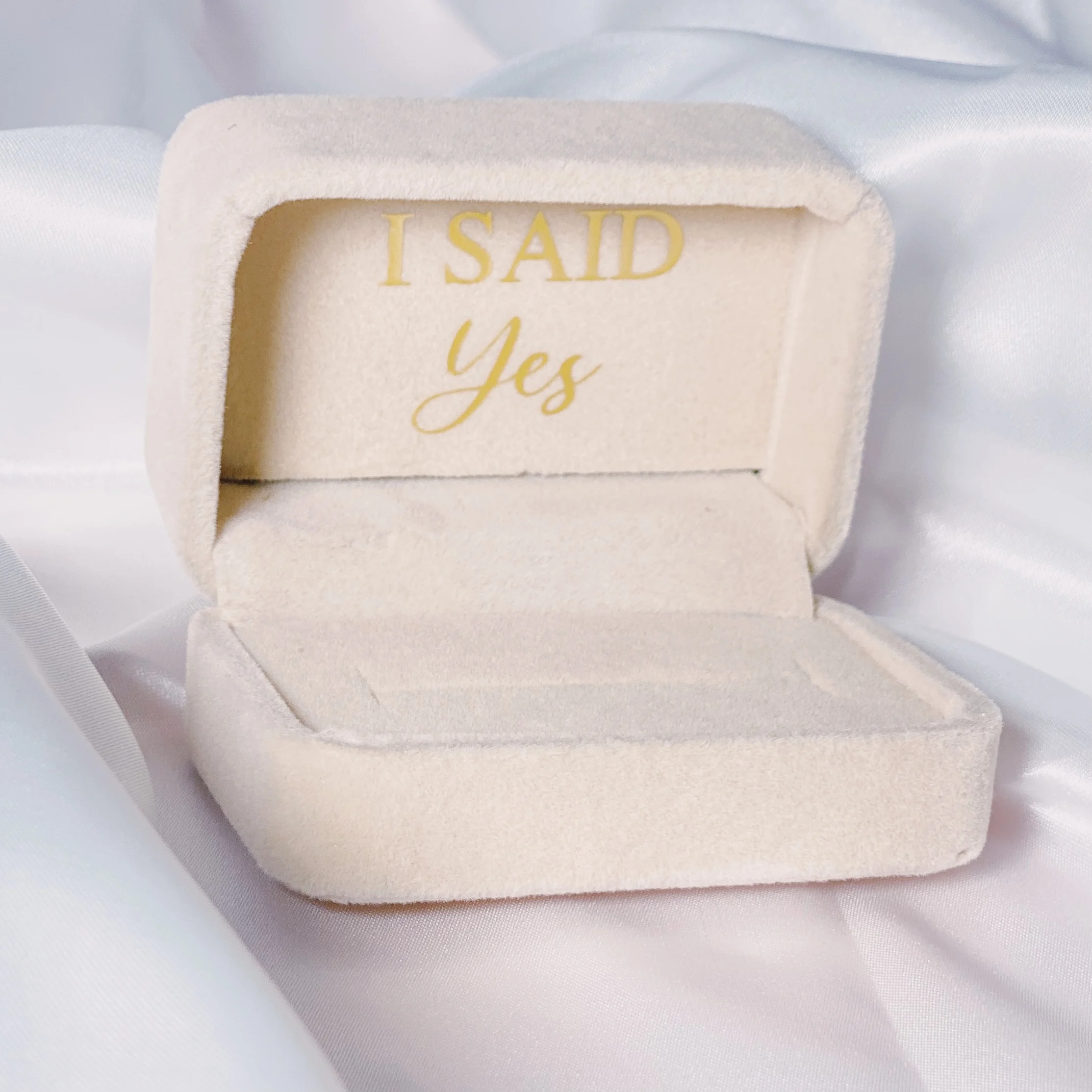 Personalized Flannel Ring Box Jewelry Box Gift Boxs For Bride Custom ...