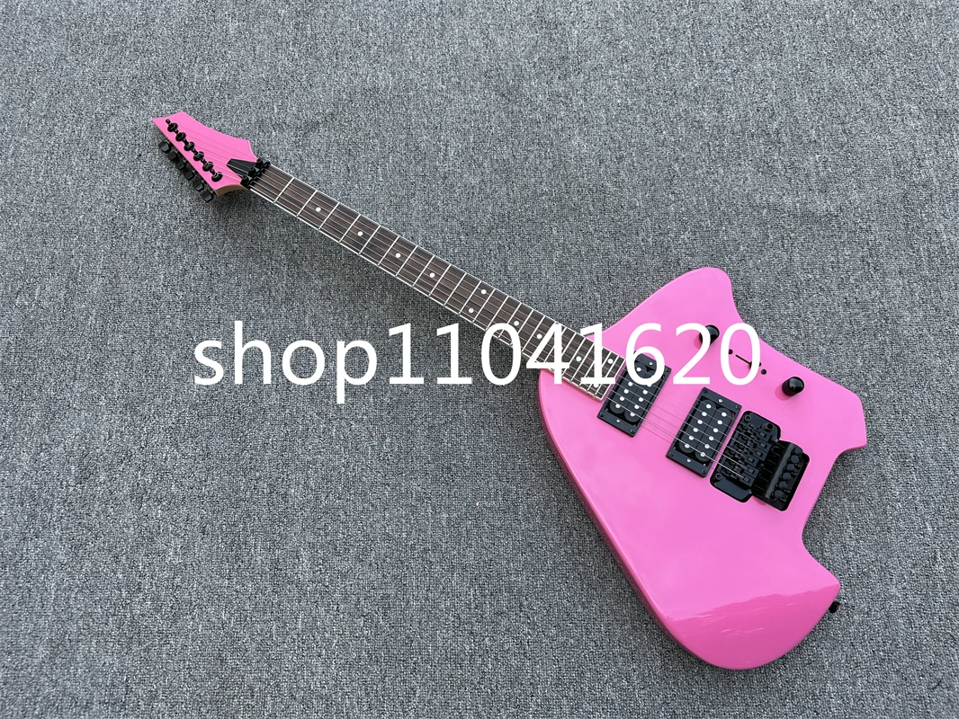 Compact-unique-and-exquisite-shaped-electric-guitar-pink-in-color-very ...