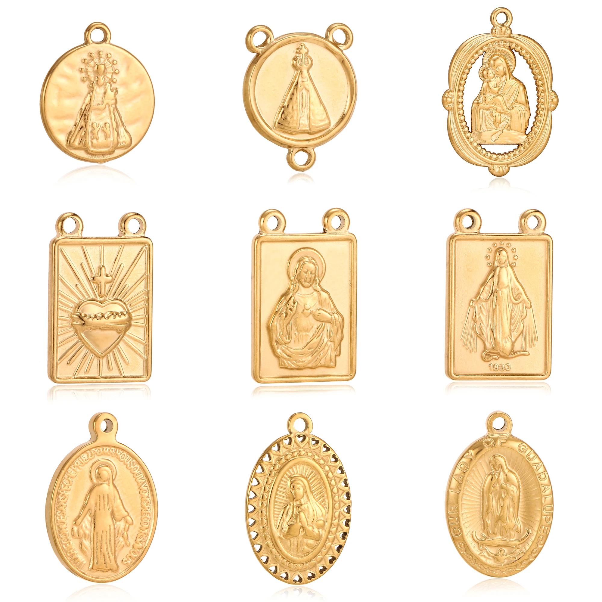 3 uds. De dijes religiosos de la Virgen de Guadalupe, colgantes de ...