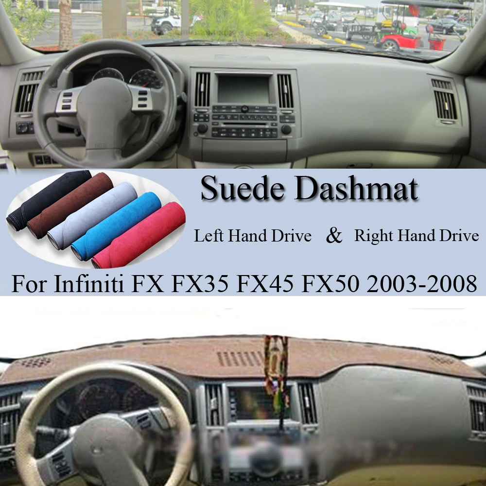 For Infiniti Fx Fx35 Fx45 Fx50 2003 2004-2008 Suede Leather Dashmat ...