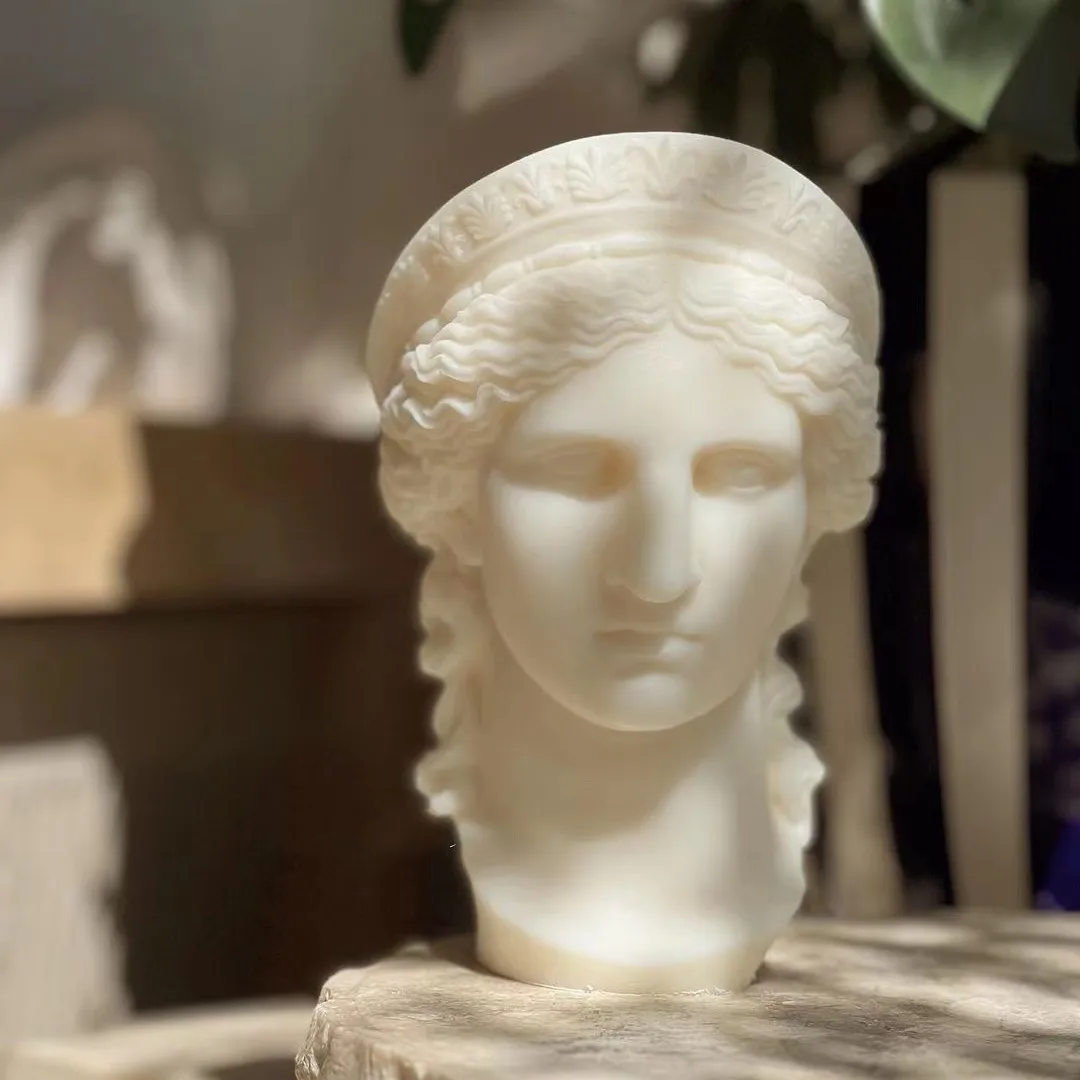 3D Art Hera Athena Statue Silicone Candle Molds Greek Goddess Plaster ...