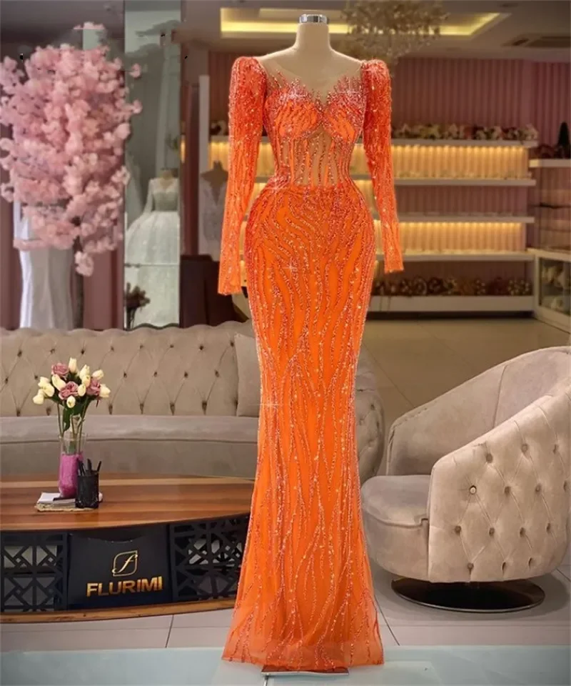 Robe-de-Soir-e-de-Forme-Sir-ne-Paillettes-Perl-es-pour-Femme-Tenue ...