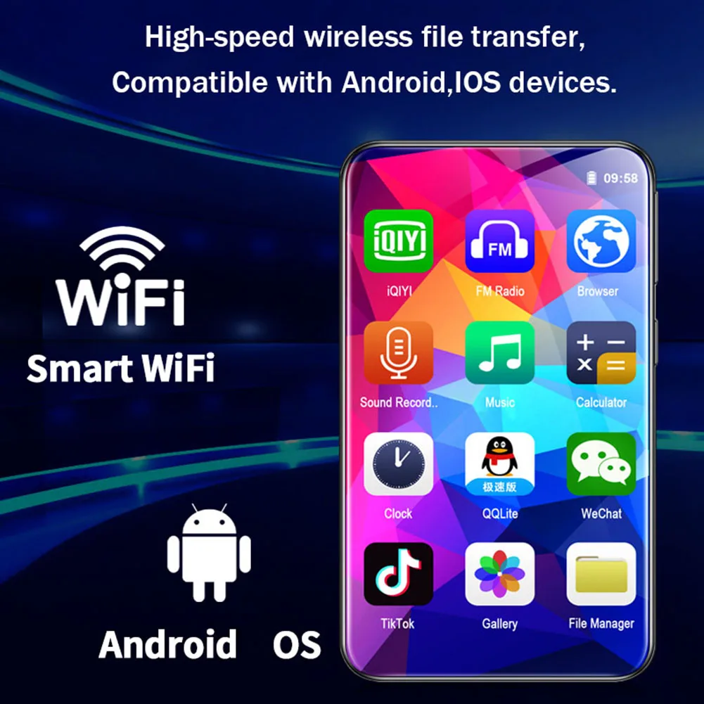 Music-MP3-Player-WIFI-MP3-MP4-Player-4-Inch-IPS-Touchscreen-Bluetooth ...