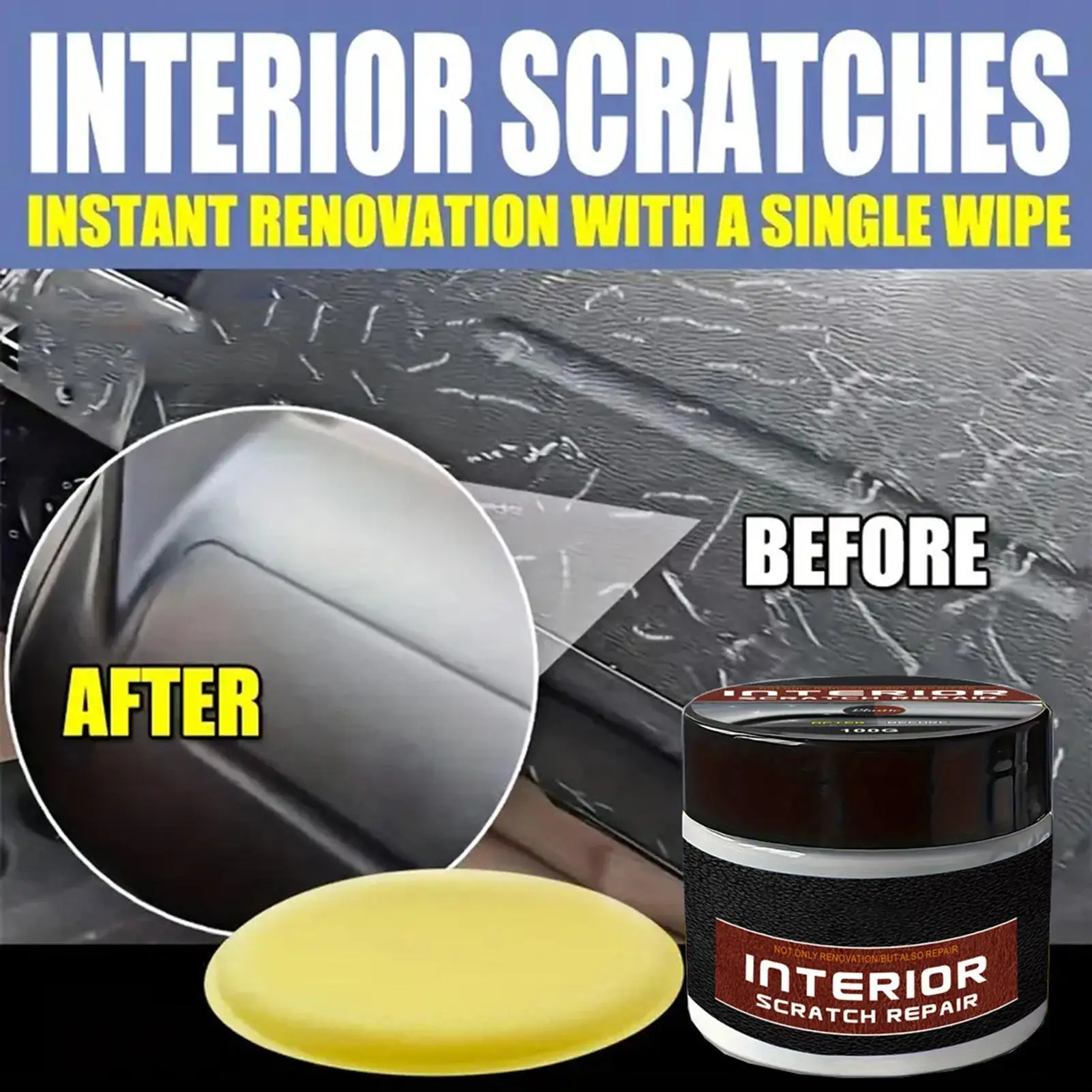 Car Plastic Restorer Crystal Clear Auto Interior Leather & Panel ...