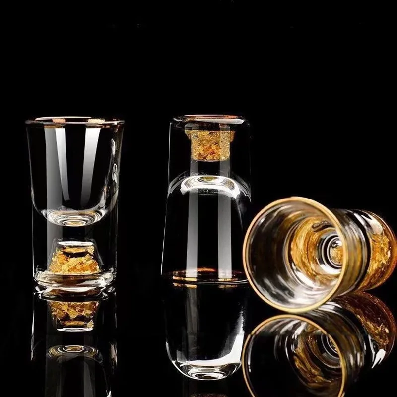 Best-Quality-24K-Gold-Foil-Crystal-Sake-Liquor-Spirits-Shot-Glasses ...