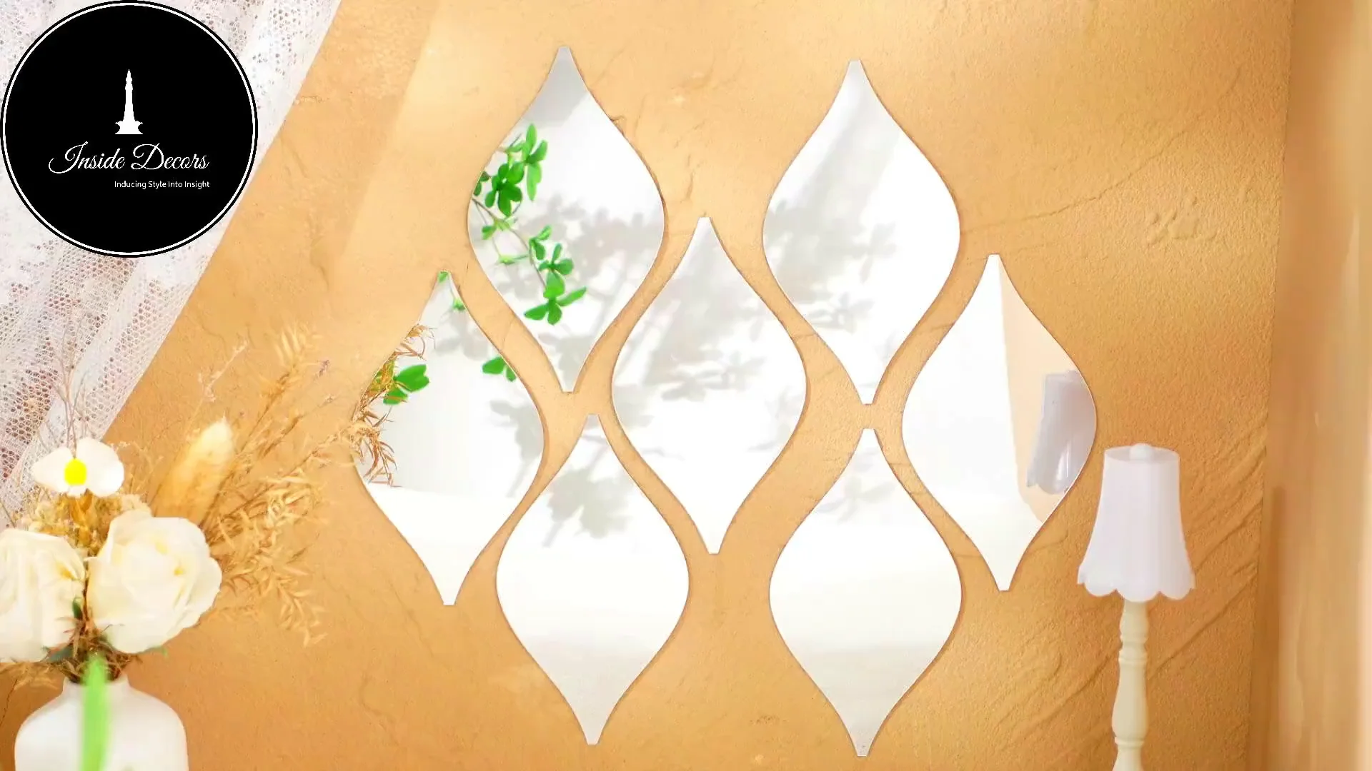 TEAR DROP SHAPE ACRYLIC PIECES FOR WALL DECOR , UNIQUE DESIGNS AND ...