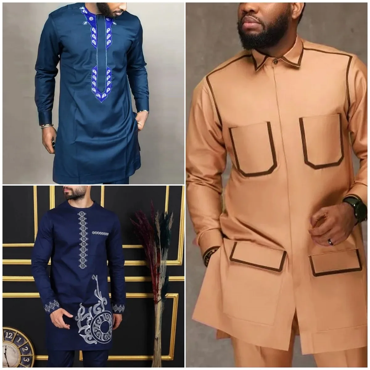 Kaftan-Men-Sets-Pink-Pocket-Suit-Collar-Top-Pants-Kaunda-Suit-Single ...