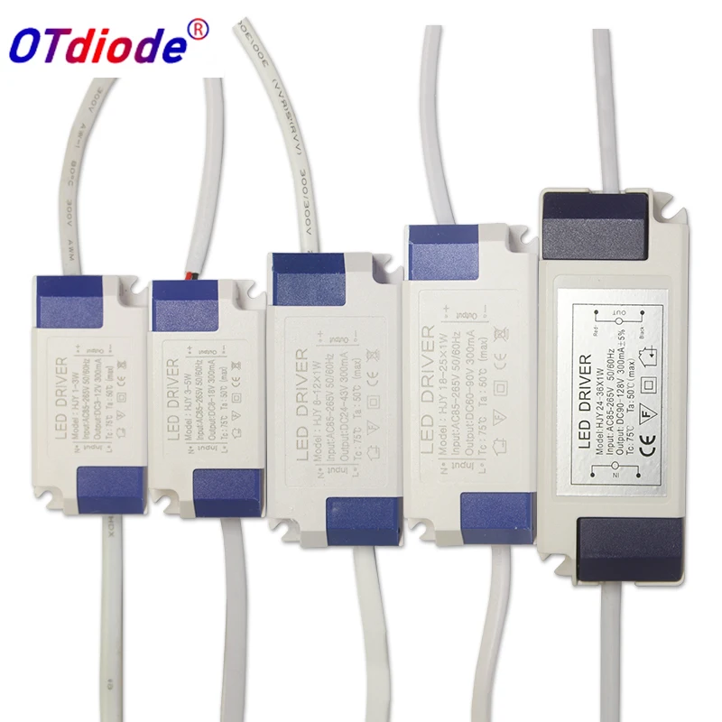 LED Driver 300mA 1-3w 4-7w 8-12w 12-18w 18-25w 25-36w LED Constant ...