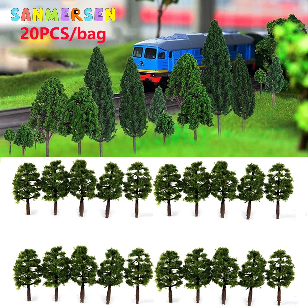 20pcs-HO-OO-Scale-Model-Trees-Train-Railroad-Layout-Diorama-Wargame ...