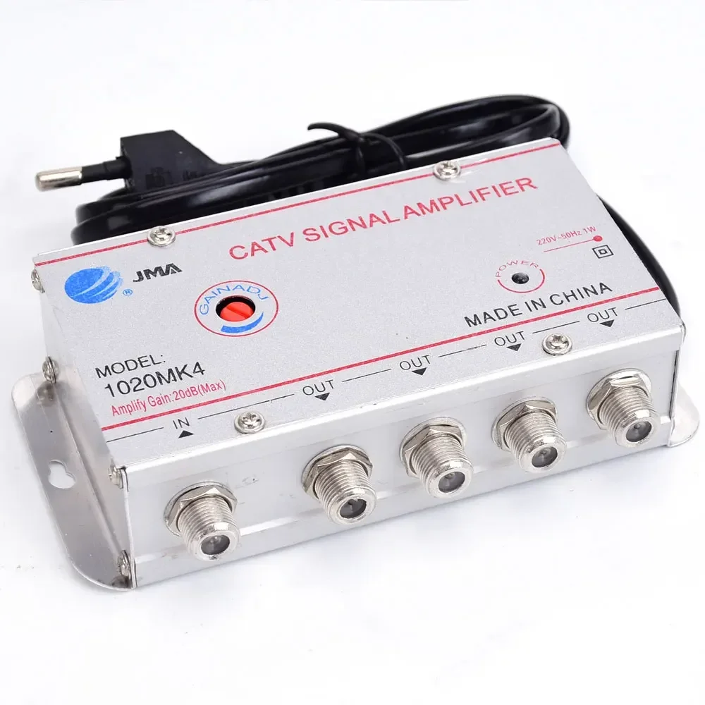 Cable-TV-Splitter-Amplifier-20dB-Digital-TV-Antenna-Signal-Booster-Home ...