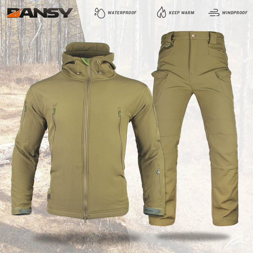 Fishing Suit Set Winter Military Men Jacket Waterproof Winproof Suit ...