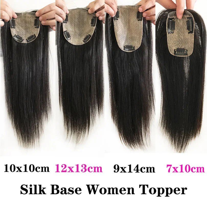 20cm-40cm-Silk-Base-Women-Toppers-7x10cm-9x14cm-Virgin-Human-Hair ...