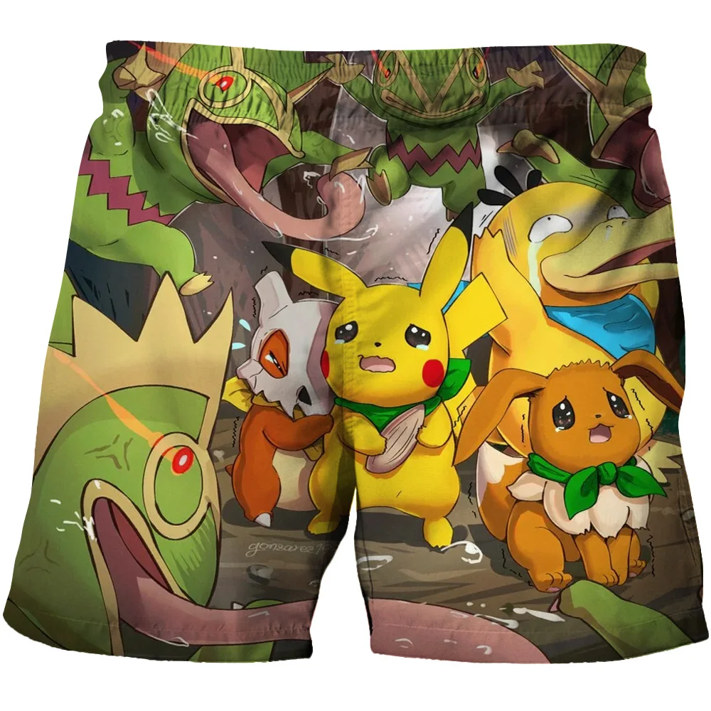 4-14Y-Pokemon-Beach-pants-for-children-shorts-pants-Girls-Boys-Harajuku ...