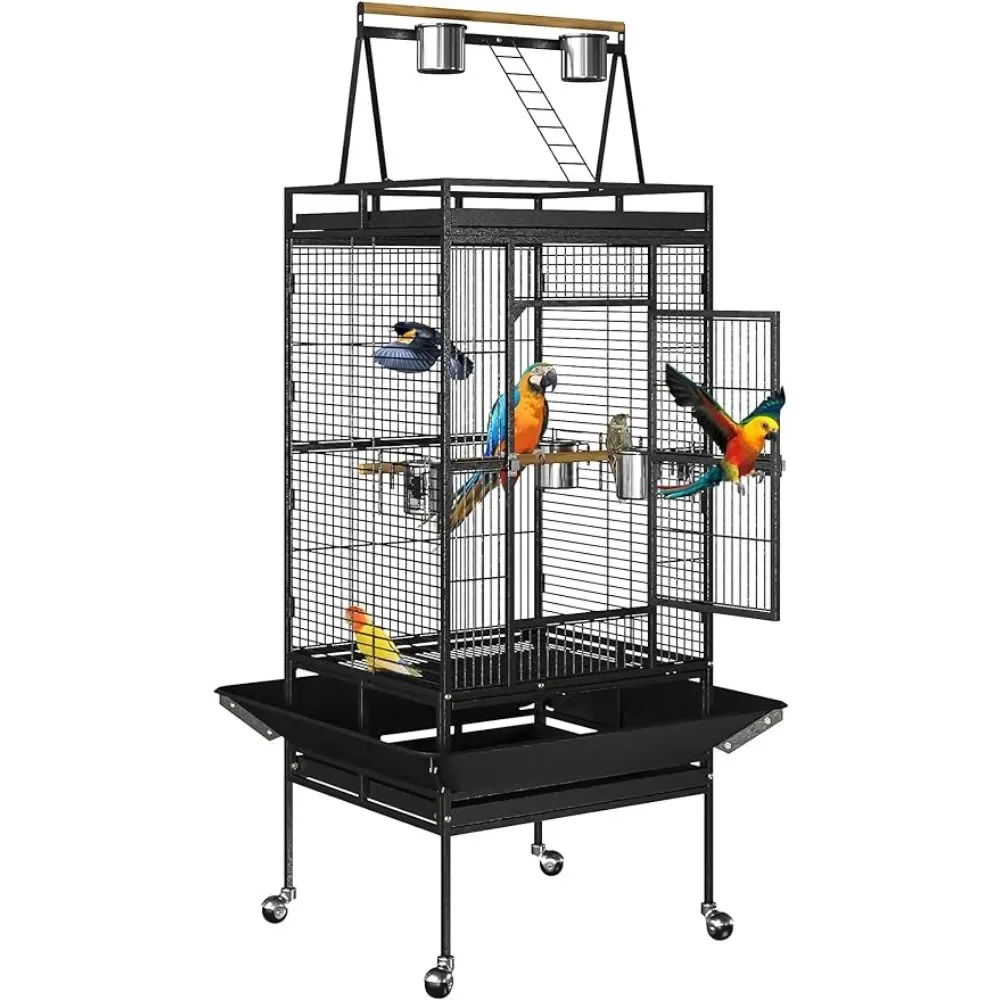 Bird-Cage-Suitable-for-African-Grey-Small-Quaker-Parrot-Parrot-Sun ...