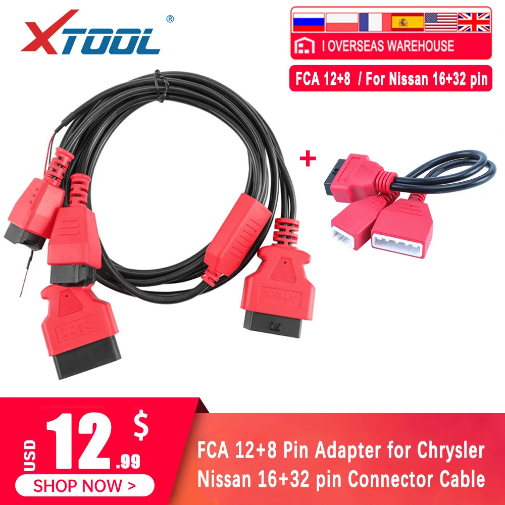 XTOOL-FCA-12-8-Connector-Cable-Adapter-for-Chrysler-for-Nissan-16-32 ...