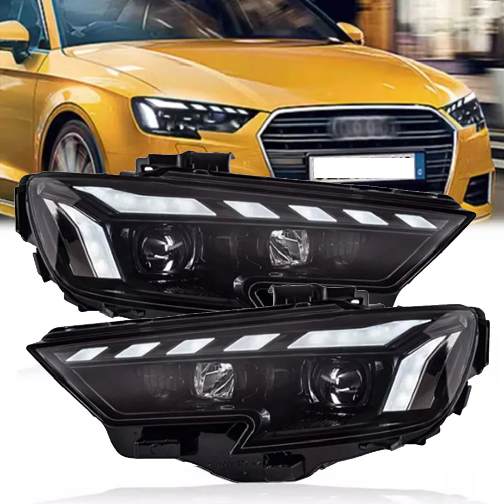 Car-Lights-for-Audi-A3-Headlights-2017-2020-S3-All-LED-Animation-DRL ...