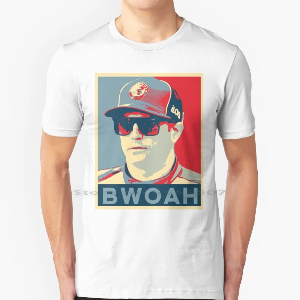 Kimi Bwoah! 티셔츠 100% 코튼 스포츠 아이콘 키미 피니시 핀란드 포뮬러 Dank 드라이버 레이싱 아이스 맨 나 혼자 ...