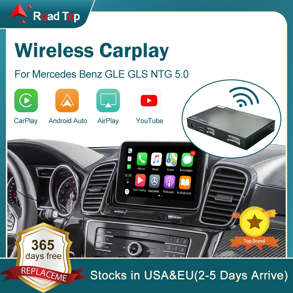 Wireless CarPlay for Mercedes Benz GLE GLS 2016 2018, with Android Auto ...