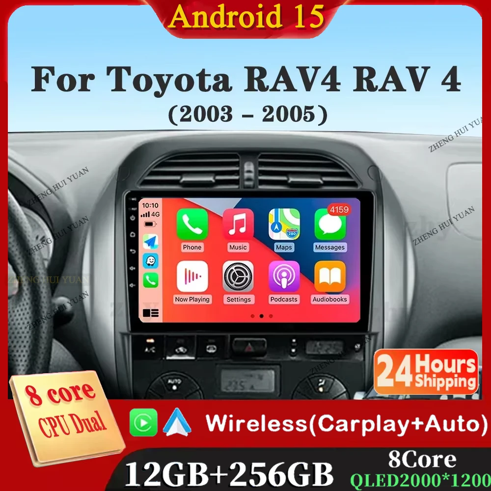 Android 15 Auto Radio para Toyota RAV4 RAV 4 2003 2004 2005 DSP Carplay ...