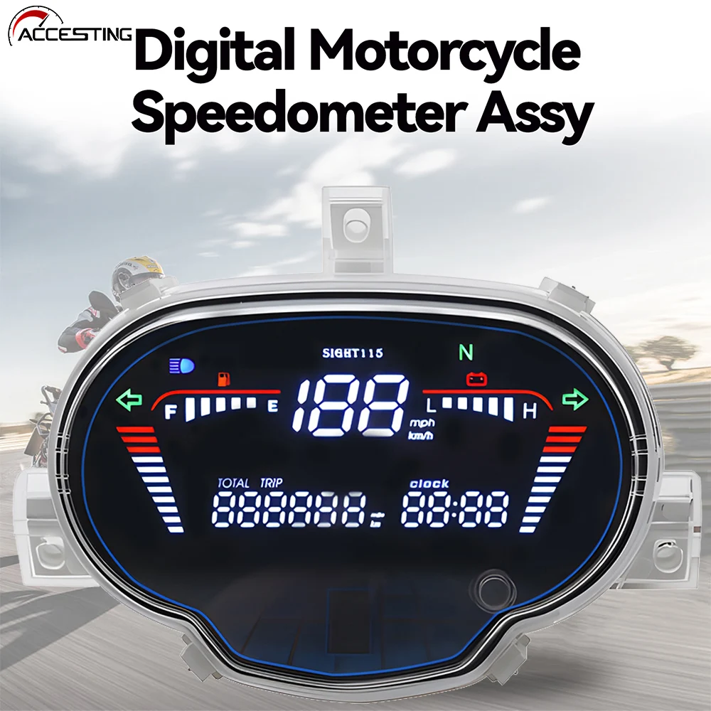 Motorcycle-Odometer-LED-Digital-Speedometer-With-Fuel-Level-Voltmeter ...