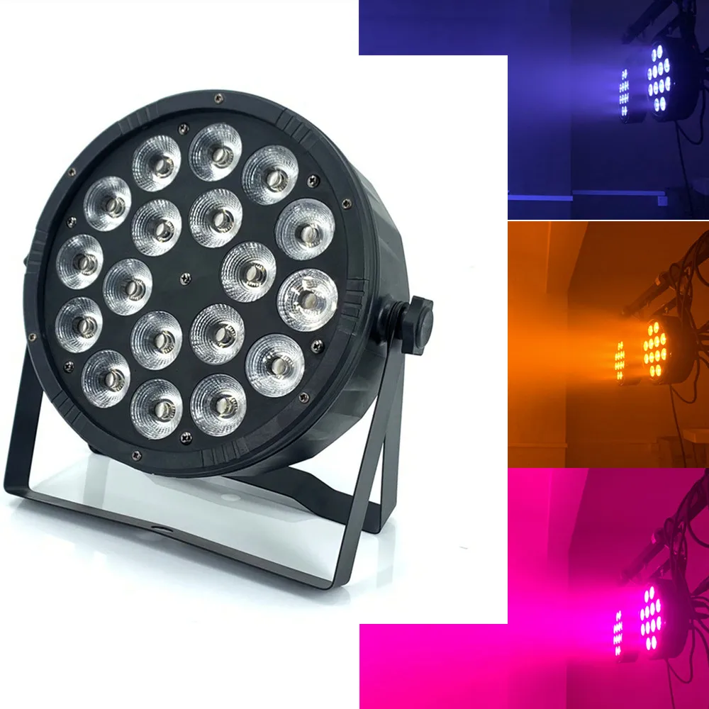 Luz-Par-LED-RGBWA-UV-de-18-piezas-para-discoteca-Control-inal-mbrico ...