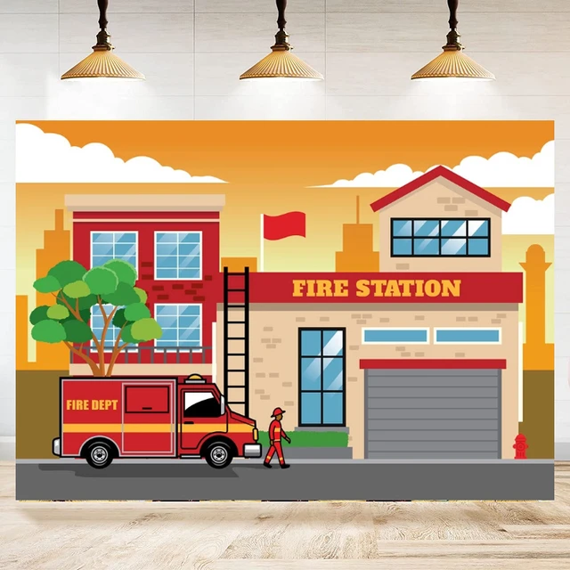 Estación De Bomberos Animada