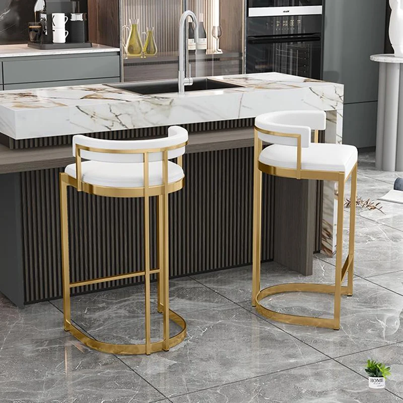 Luxury-Metal-High-Bar-Chair-Kitchen-European-Living-Room-Kitchen-Bar ...