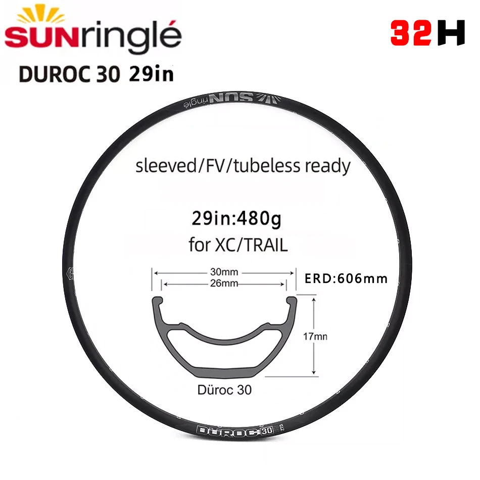 Sunringle DUROC 30/35/40/50/SD37/SD42 обод для горного велосипеда 29/27.5 дюймов | AliExpress