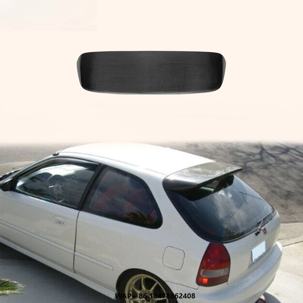 For EK 96-00 Hatchback Carbon SPN Rear Roof Ducktail Spoiler Lip ...