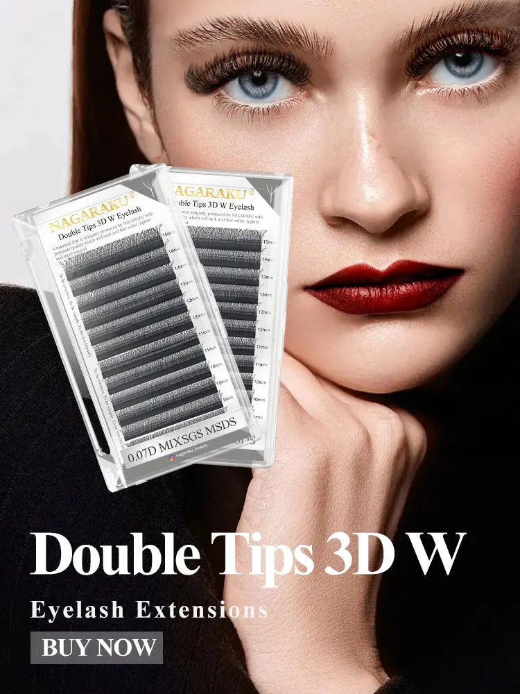 NAGARAKU-Automatic-Flowering-Double-Tips-3DW-Shape-Premade-Fans-Eyelash ...