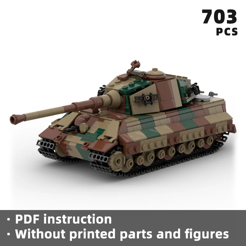 formidable-WW2-tiger-II-2-heavy-tank-bricks-WWII-armor-modernized ...