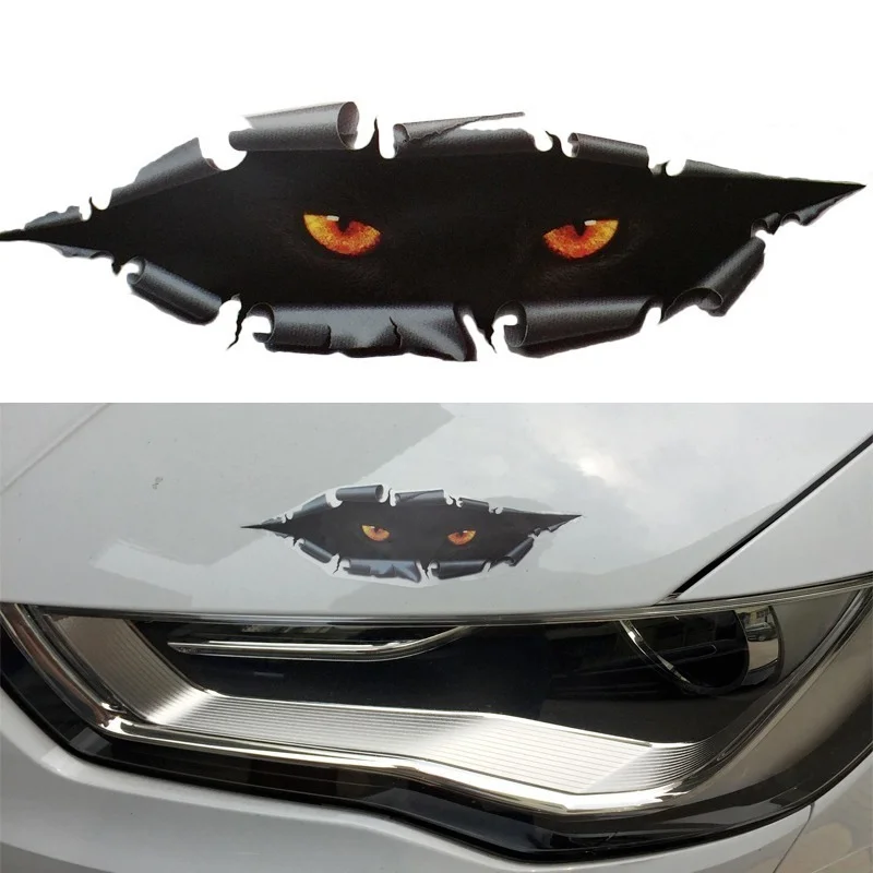 Creative-Peeking-Cat-Eye-Car-Sticker-Styling-Rearview-Mirror-Cartoon ...