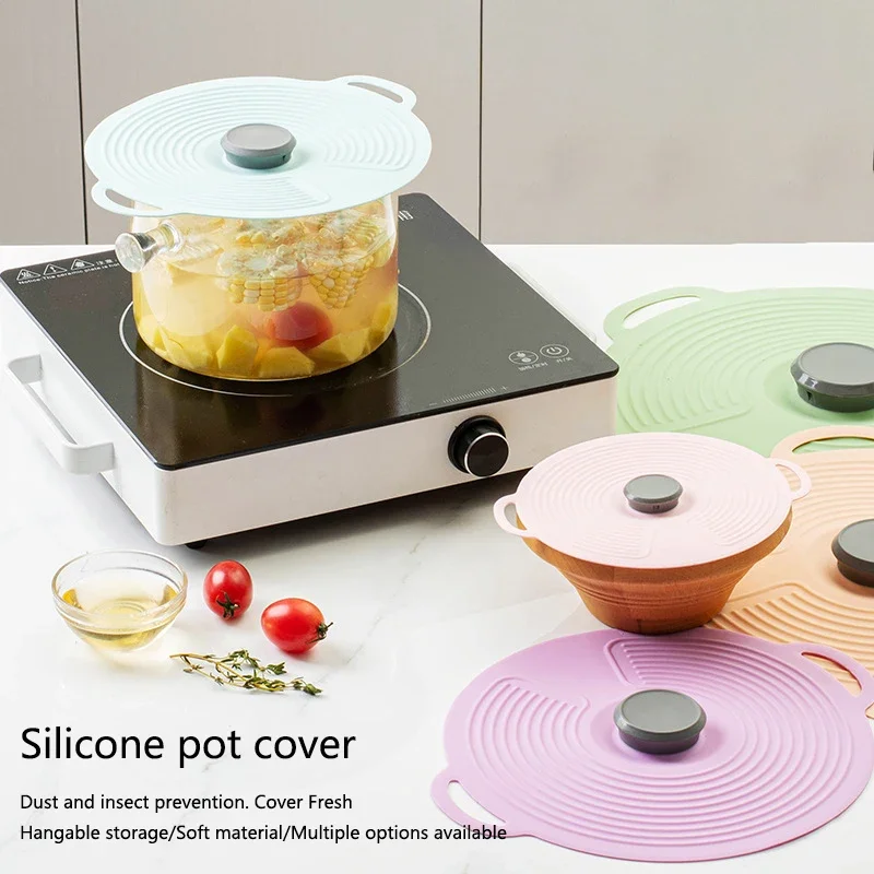 Silicone Fresh-Keeping Cover Heat Resistant Microwave Splatter Cover ...